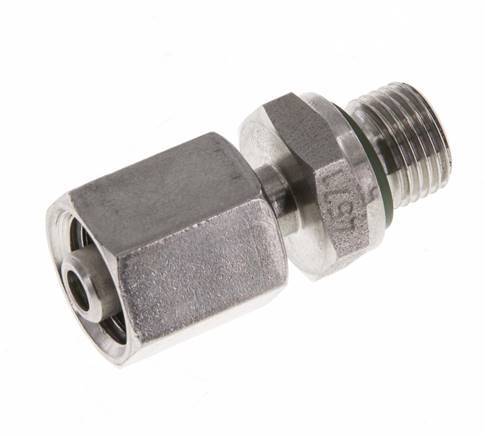6L & G1/8'' Stainless Steel Straight Swivel with Male Threads 315 bar FKM Adjustable ISO 8434-1 ...