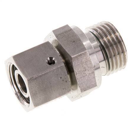 12L & G1/2'' Stainless Steel Straight Swivel with Male Threads 315 bar FKM O-ring Sealing Cone ...