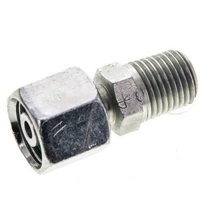 8S & 1/4'' NPT Zink plated Steel Straight Swivel with Male Threads 630 bar Adjustable ISO 8434-1 ...