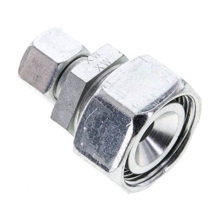 12L & 28L Zink plated Steel Straight Cutting Fitting with Swivel 160 bar ISO 8434-1 | Tameson.co.uk