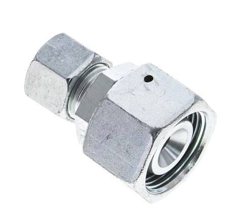 12S & 20S Zink plated Steel Straight Cutting Fitting with Swivel 400 bar NBR O-ring Sealing Cone ...