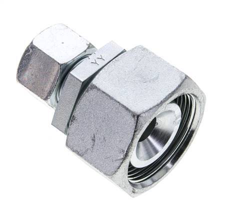 16S & 30S Zink plated Steel Straight Cutting Fitting with Swivel 400 bar NBR O-ring Sealing Cone ...