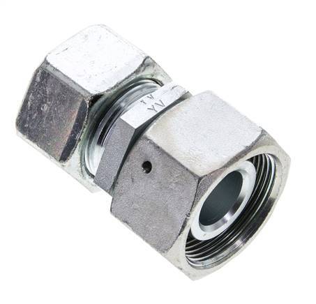 25S & 30S Zink plated Steel Straight Cutting Fitting with Swivel 400 bar NBR O-ring Sealing Cone ...