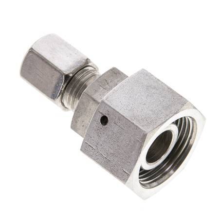 6S & 16S Stainless Steel Straight Cutting Fitting with Swivel 400 bar FKM O-ring Sealing Cone ...