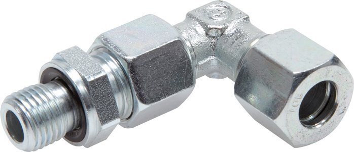 38S & M48x2 Zink plated Steel Elbow Cutting Fitting with Male Threads | Tameson.co.uk