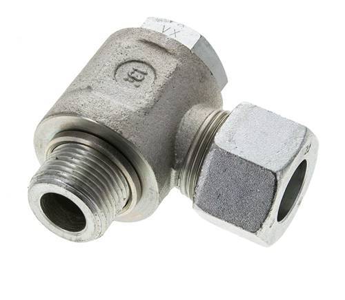 20S & M27x2 Zink plated Steel Swivel Joint Cutting Fitting with Male Threads 400 bar Rotatable ...