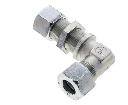 16S Zink plated Steel Elbow Cutting Fitting Bulkhead 400 bar ISO 8434-1 | Tameson.co.uk