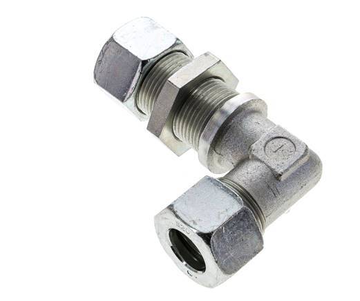 20S Zink plated Steel Elbow Cutting Fitting Bulkhead 400 bar ISO 8434-1 | Tameson.co.uk