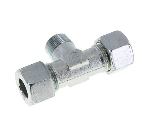 16S & M22x1.5 (con) Zink plated Steel T-Shape Tee Cutting Fitting with | Tameson.co.uk