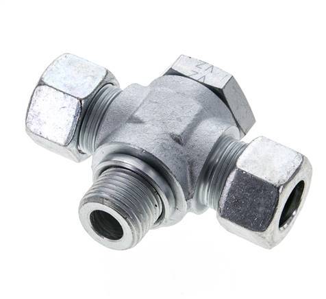 15L & G1/2'' Zink plated Steel Tee Swivel Joint Cutting Fitting with M | Tameson.co.uk