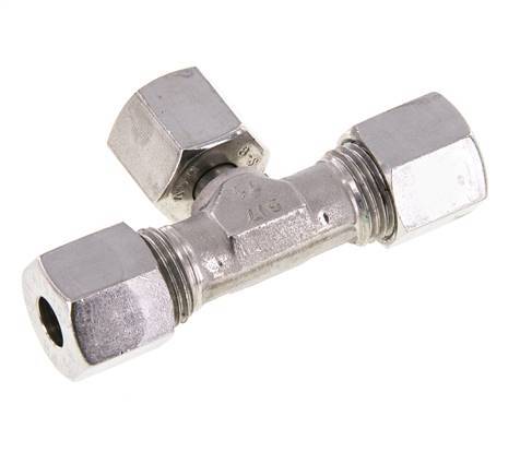 8S Stainless Steel T-Shape Tee Cutting Fitting with Swivel 630 bar Adjustable ISO 8434-1 ...