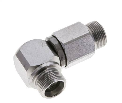 16S Zink plated Steel Elbow Ball-Guided Swivel Joint Cutting Fitting DN 12350 bar NBR ISO 8434-1 ...