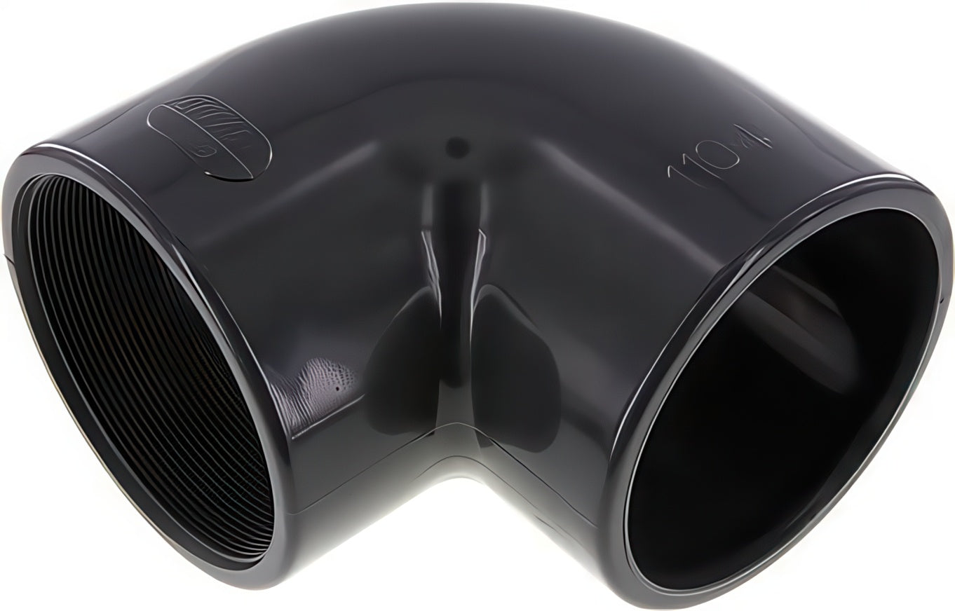 Elbow PVC Fittings 90deg With Female Socket and Female Threads PN16 ...