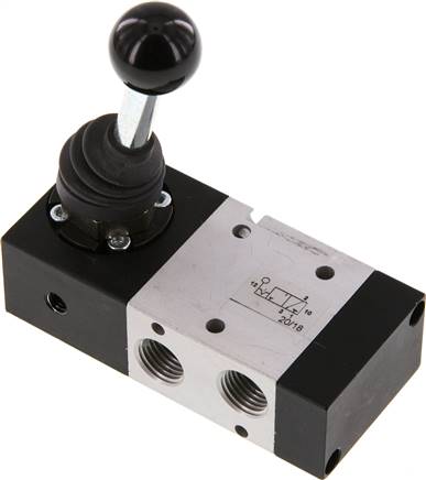 3/2-Way Hand Lever Operated Pneumatic Valves | Tameson.co.uk