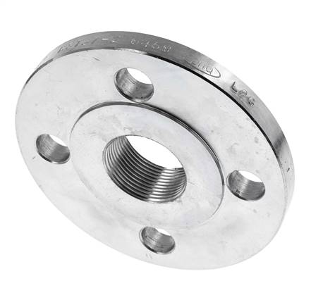 Threaded Flange DN32-PN16 Rp 1-1/4'' Zinc-Plated Steel DIN 2566 ...
