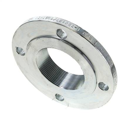 Threaded Flange DN80-PN6 Rp 3'' Zinc-Plated Steel DIN 2565 And EN 1092 ...