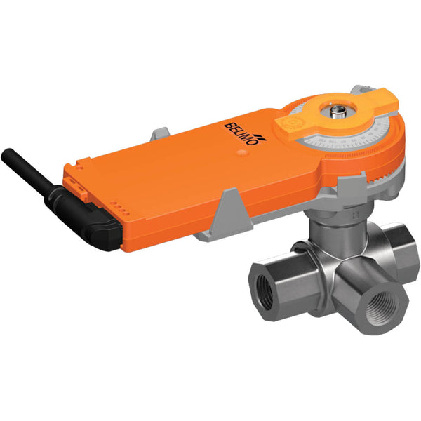 Belimo 3-Way Ball Valve Rp1/2 Kvs5.5 24VAC/DC 75s 2/3-point 2Nm IP54 R ...