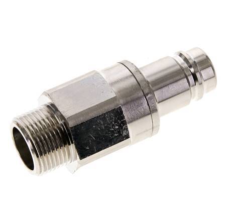Nickel-plated Brass DN 15 Air Coupling Plug G 3/4 inch Male Double Shu ...