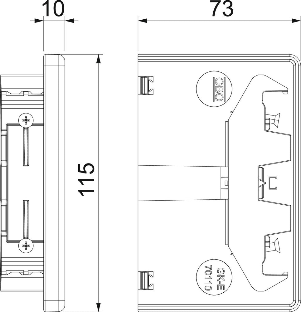 OBO GK End Plate Wall channel/column - 6274370 | Tameson.co.uk