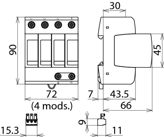 DEHN DEHNguard Mains Surge Protector - 952405 | Tameson.co.uk