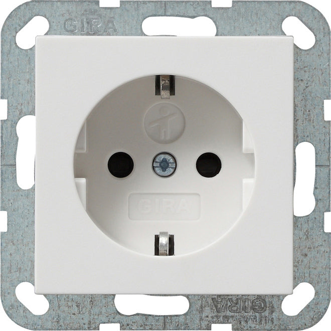 Gira System 55 Wall Socket Outlet (WCD Switchgear) - 275527 | Tameson.co.uk