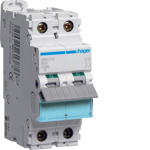 Hager NBN Circuit Breaker - NBN216 | Tameson.co.uk