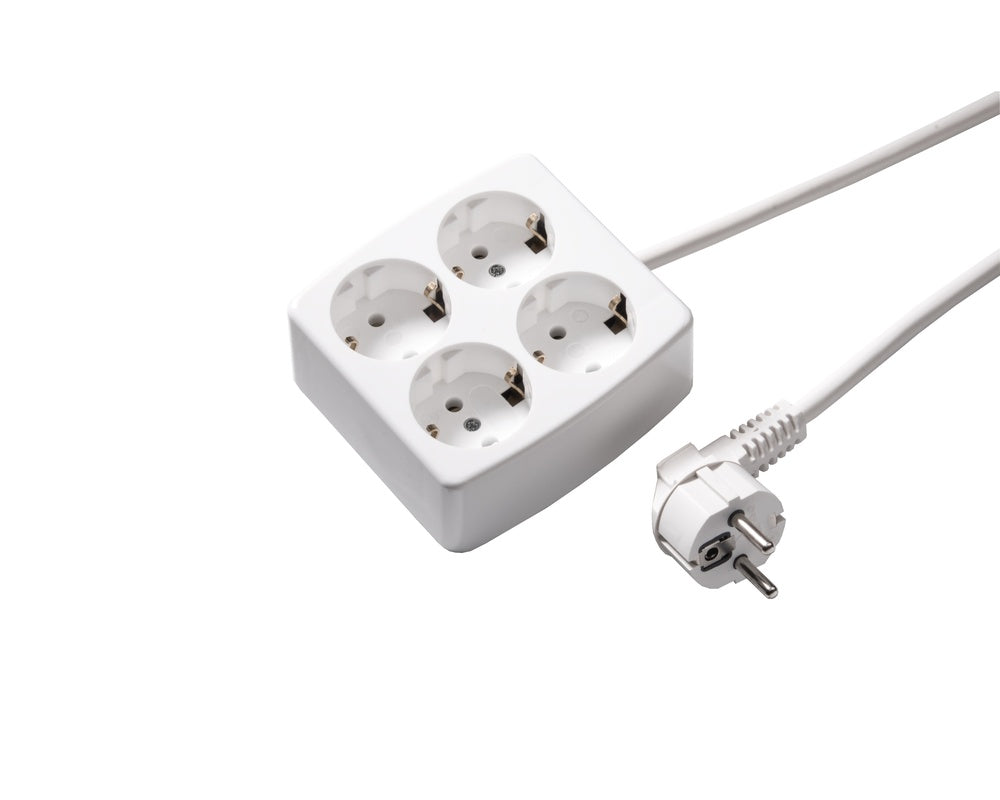 Martin Kaiser 4-Way Socket With 3M Cable Arctic White (European Socket ...