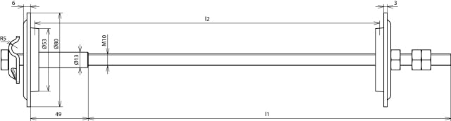 Dehn Earth Electrical Wall Bushing 300-500mm With M10 Thread - 478430 ...