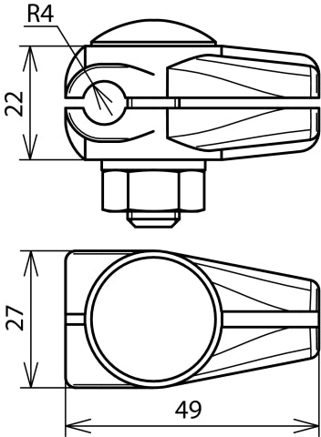 Dehn EST Connector ZDC 8mm With Truss Head Screw - 310008 | Tameson.co.uk