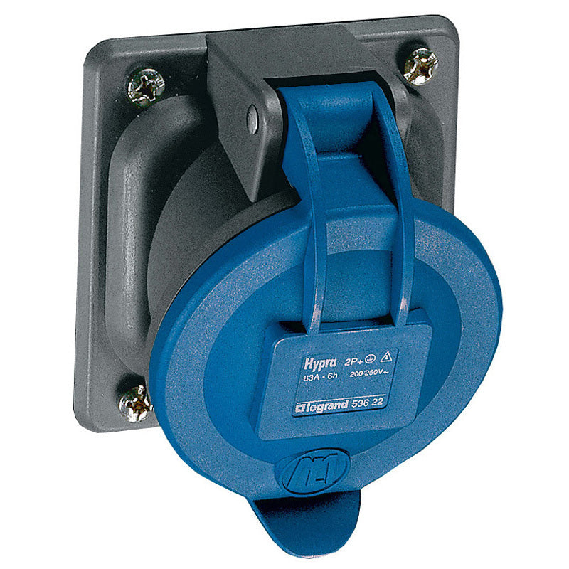 Inbuilt Hypra Socket 400V 63A 3P IP44 CEE Plug - 053623 | Tameson.co.uk