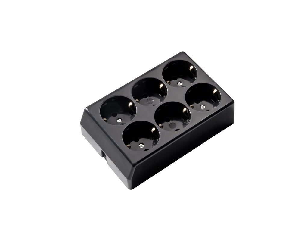 Martin Kaiser 6-Way Earthing Contact Socket Black (European Socket ...
