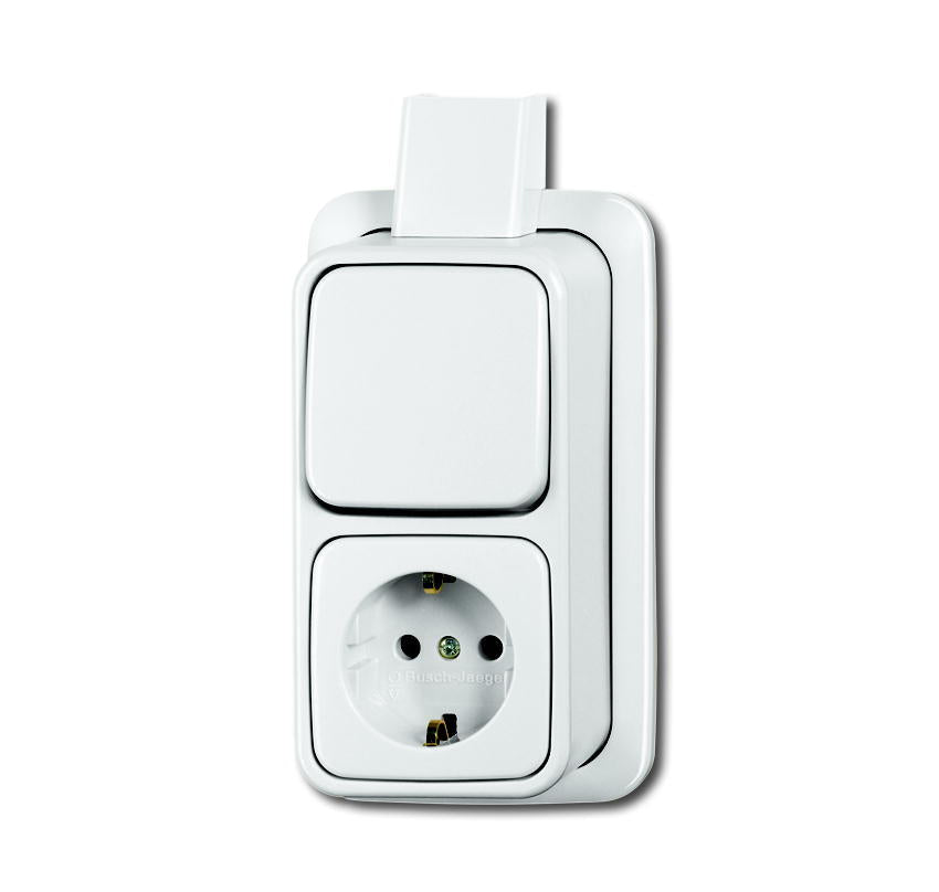 ABB Busch-Jaeger Surface Mount Switch Socket Combination - 2CKA001641A ...