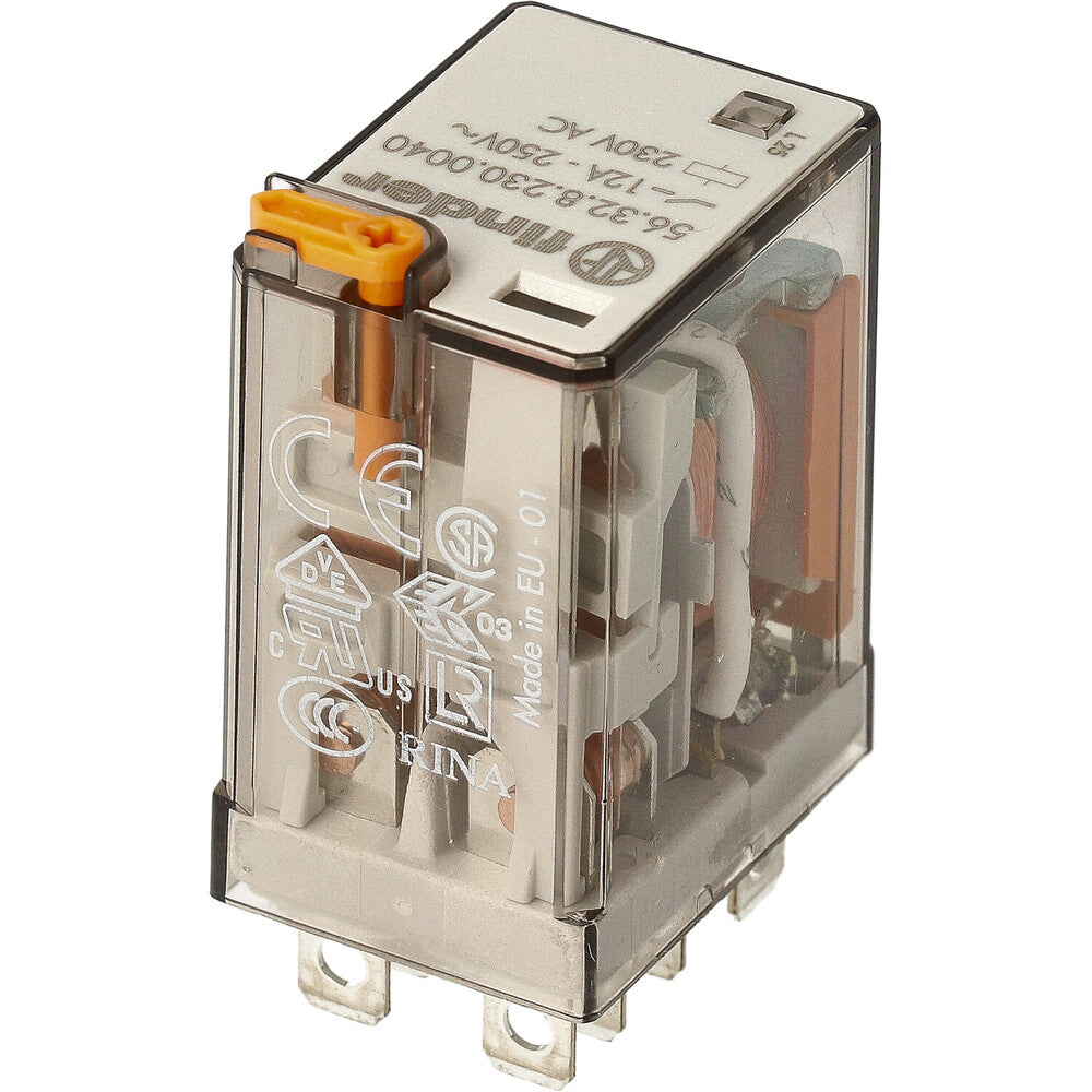 Finder 56 Series Power Relay 12A 230VAC Dual CO Contact - 56.32.8.230 ...