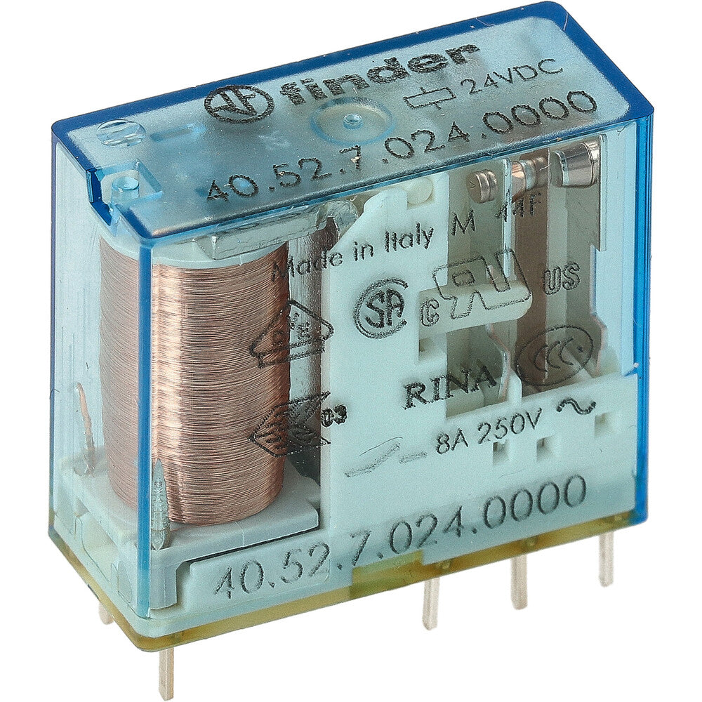 Finder 40.52 PCB Relay 24VDC 8A Dual CO AgNi - 40.52.7.024.0000 ...