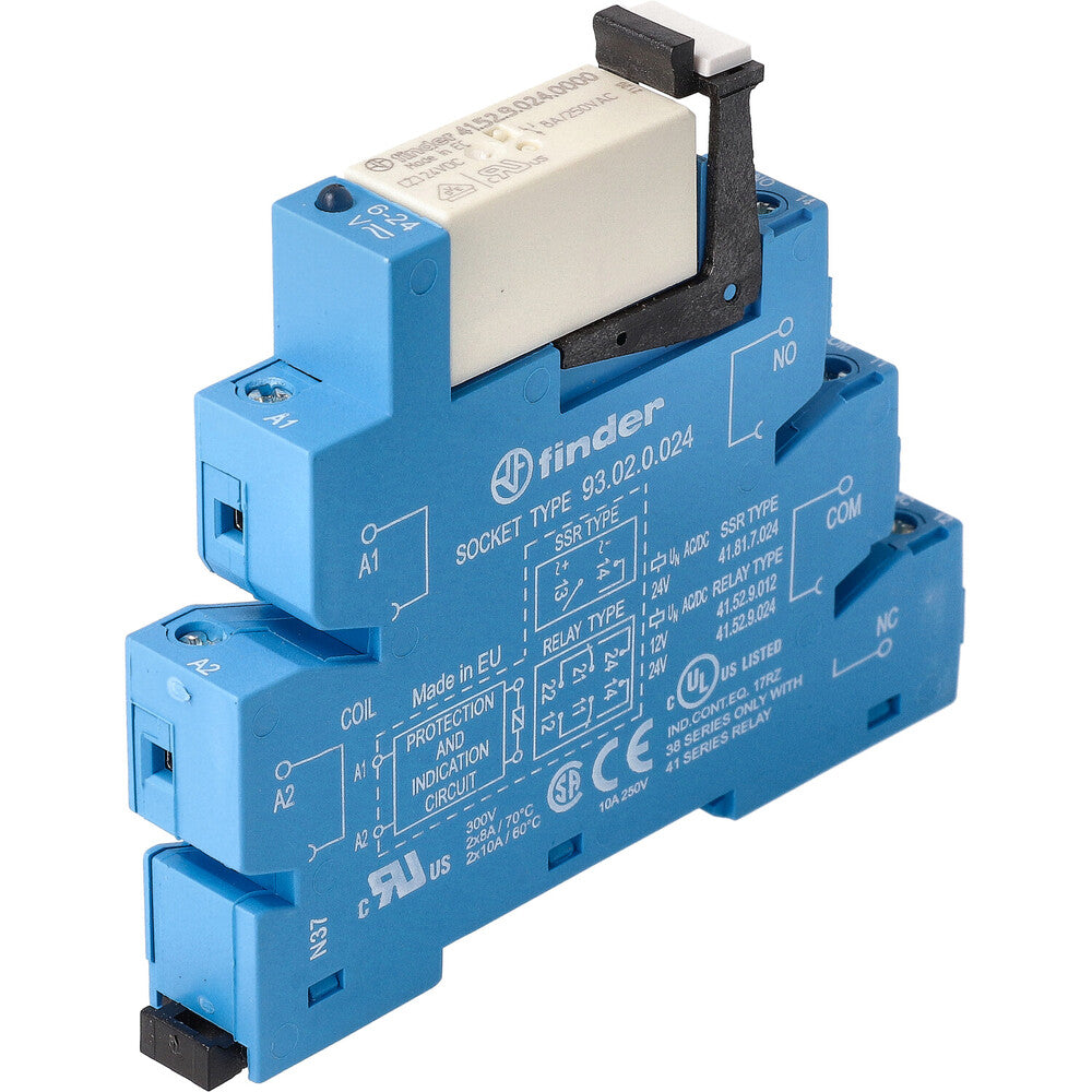 Finder 38.52 Interface Relay 2CO 8A 24V AC/DC - 38.52.0.024.0060 ...