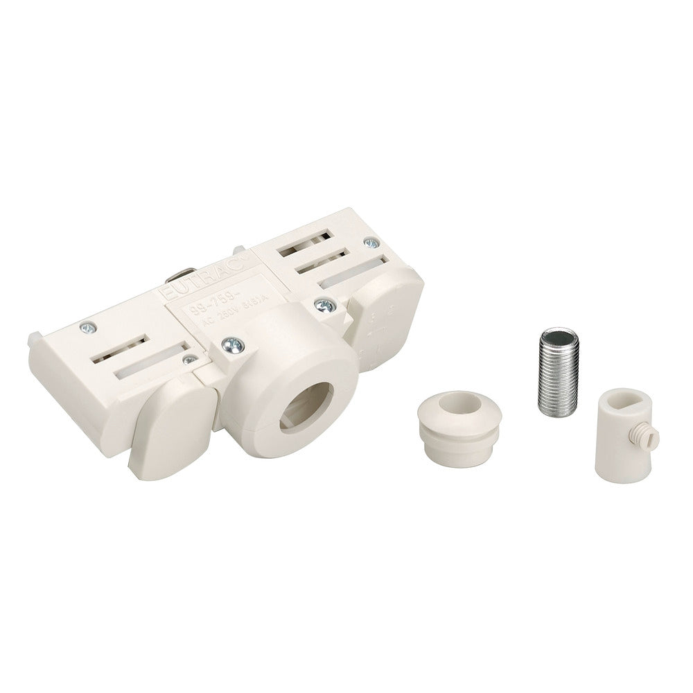 SLV 3-Phase Track Adapter White - 1001542 | Tameson.co.uk