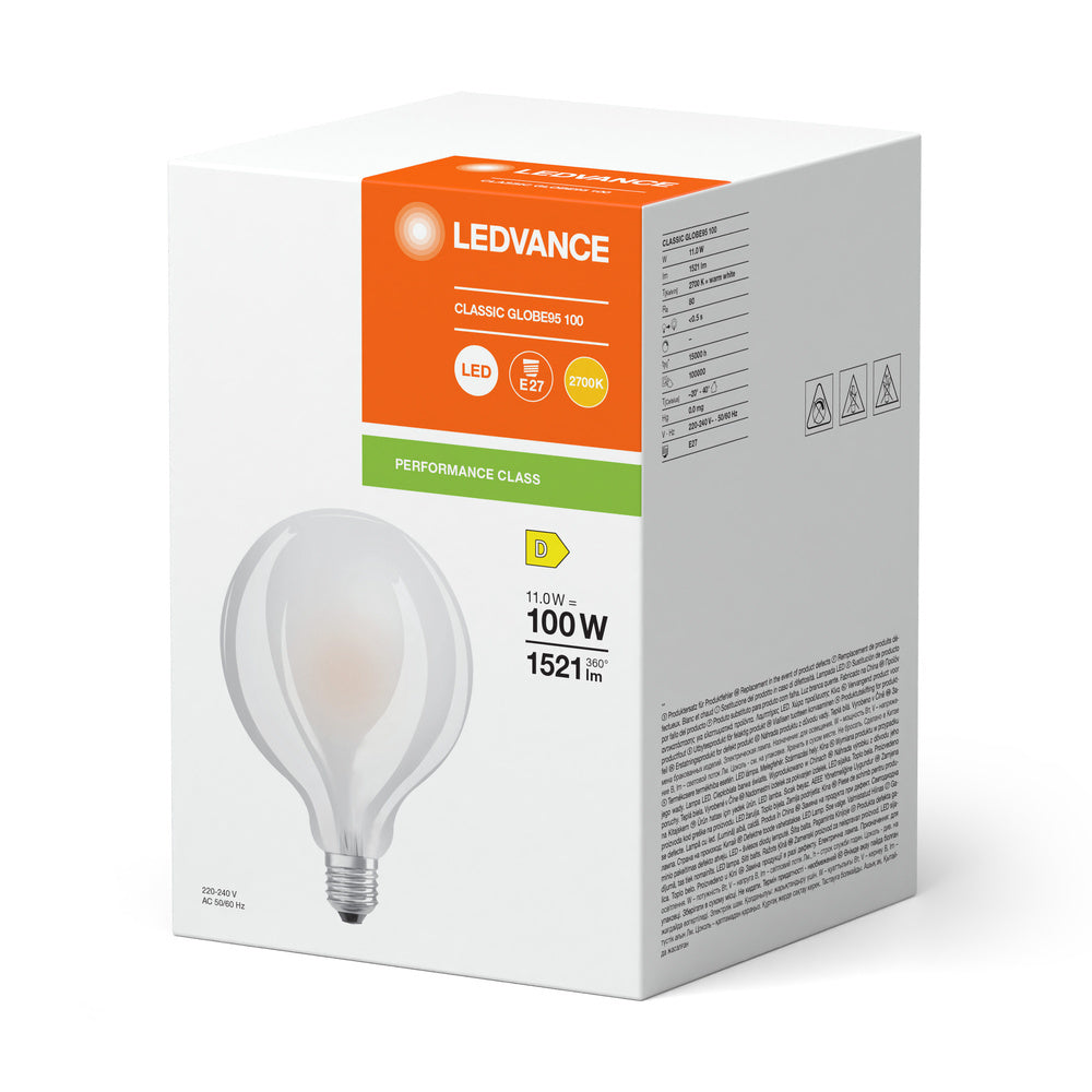 LED Classic Globe E27 11W 827 Frosted Glass - 4099854062865 | Tameson.co.uk