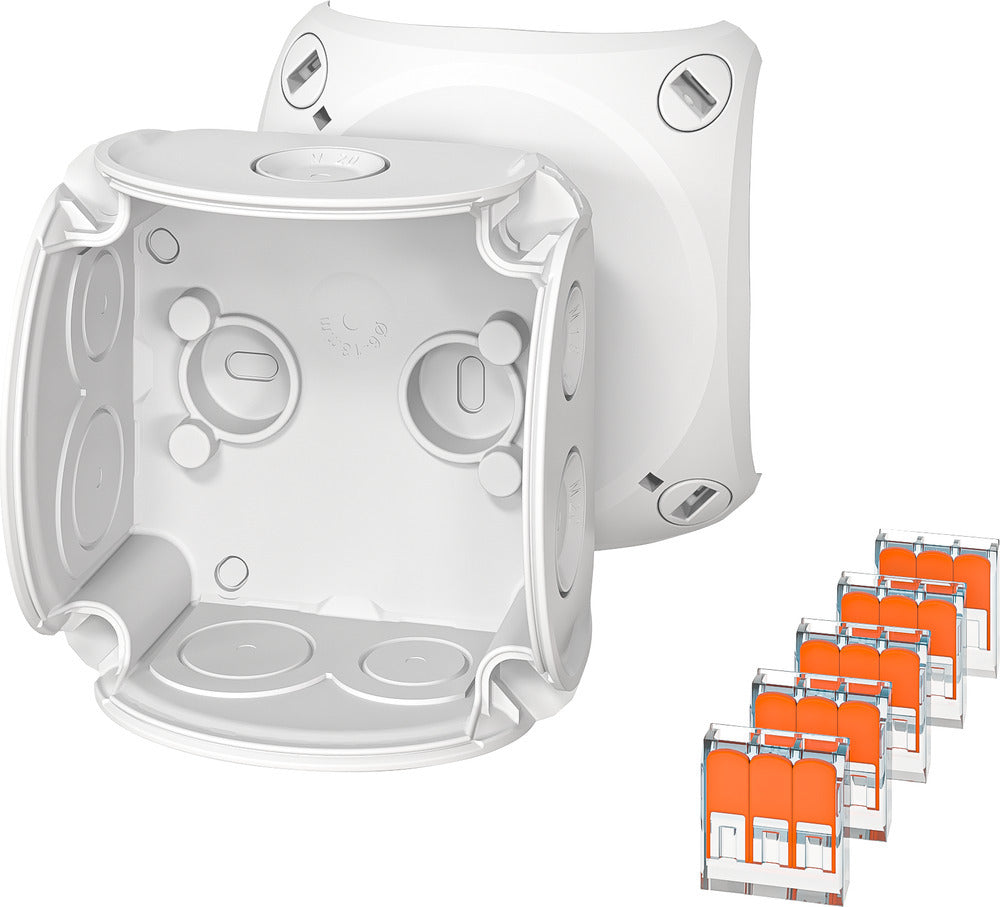 Hensel IP66 Junction Box With Wago Terminals 5x M16/20 - DK 0102 W ...