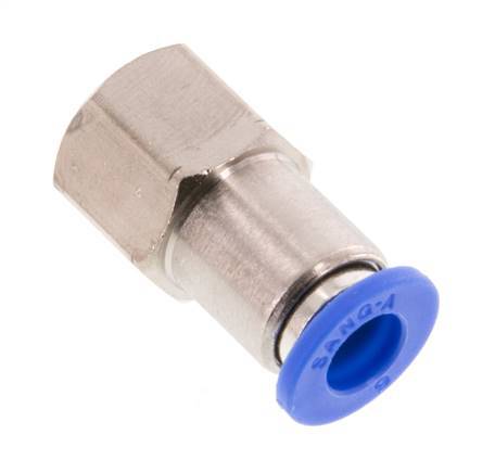 6mm x G1/8'' Push-in Fitting with Female Threads Brass/PA 66 NBR [2 Pi ...