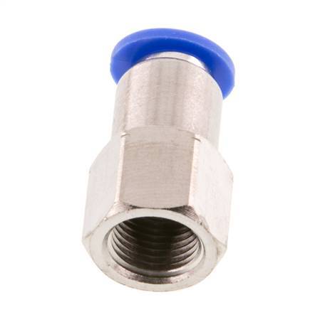 6mm x G1/8'' Push-in Fitting with Female Threads Brass/PA 66 NBR [2 Pi | Tameson.co.uk