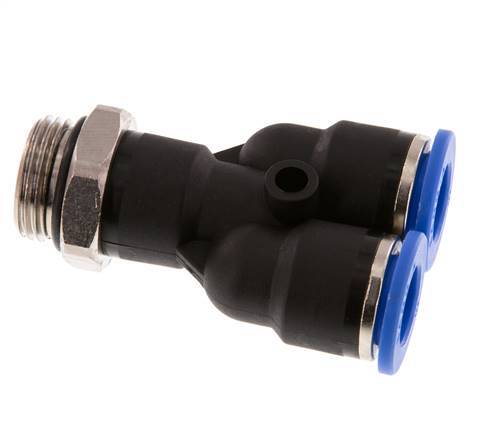 10mm x G3/8'' Y Push-in Fitting with Male Threads Brass/PA 66 NBR ...