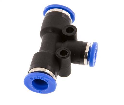 4mm x 6mm Tee Push-in Fitting PA 66 NBR [2 Pieces] | Tameson.co.uk