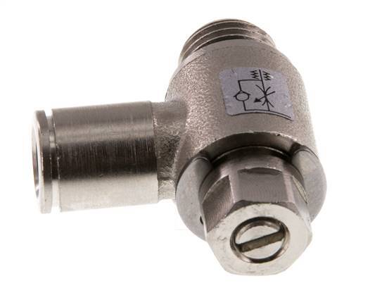 Flow Control Valve Meter-In Elbow 8 mm - G1/4'' Brass Slotted Screw ...