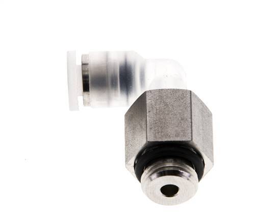 4mm x G1/8'' 90deg Elbow Push-in Fitting with Male Threads PA/Stainless ...
