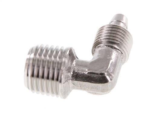 6x4 & R1/4'' Stainless Steel 1.4404 Elbow Push-on Fitting with Male Th ...