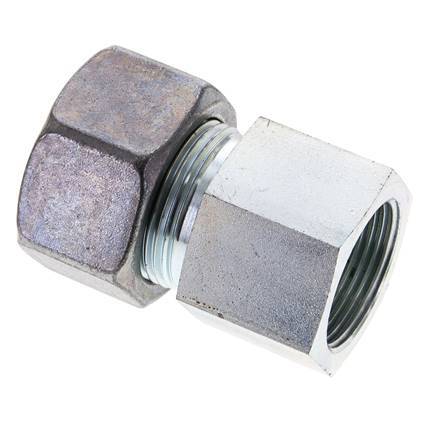 25S & M33x2 Zink plated Steel Straight Cutting Fitting with Female Thr ...