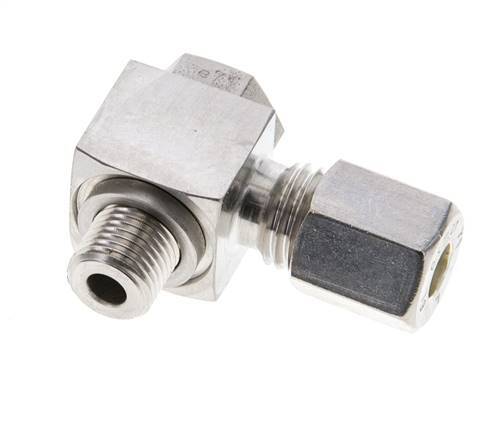 6L & M10x1 Stainless Steel Swivel Joint Compression Fitting with Male ...