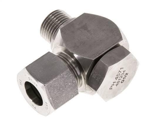 16S & G1/2'' Stainless Steel Swivel Joint Cutting Fitting with Male Threads 400 bar Rotatable ...