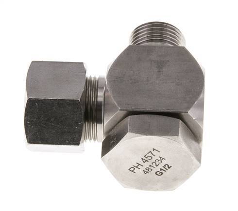 16S & G1/2'' Stainless Steel Swivel Joint Cutting Fitting with Male Threads 400 bar Rotatable ...