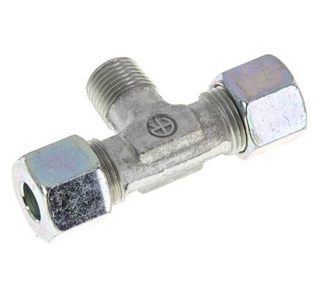 10S & M16x1.5 (con) Zink plated Steel T-Shape Tee Cutting Fitting with | Tameson.co.uk